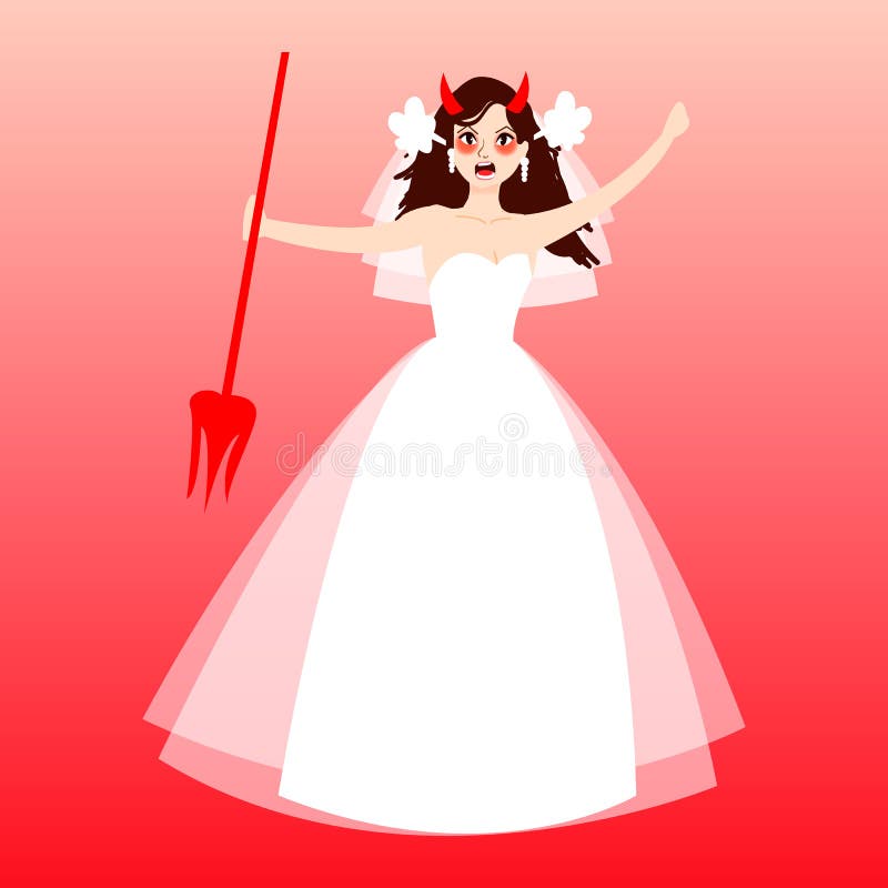 Bride in depression stock illustration. Illustration of angry - 13106385
