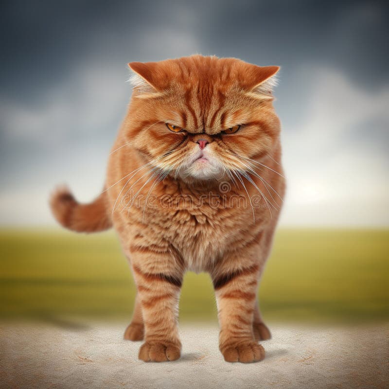 Angry British Cat. stock illustration. Illustration of sumatran - 285589936