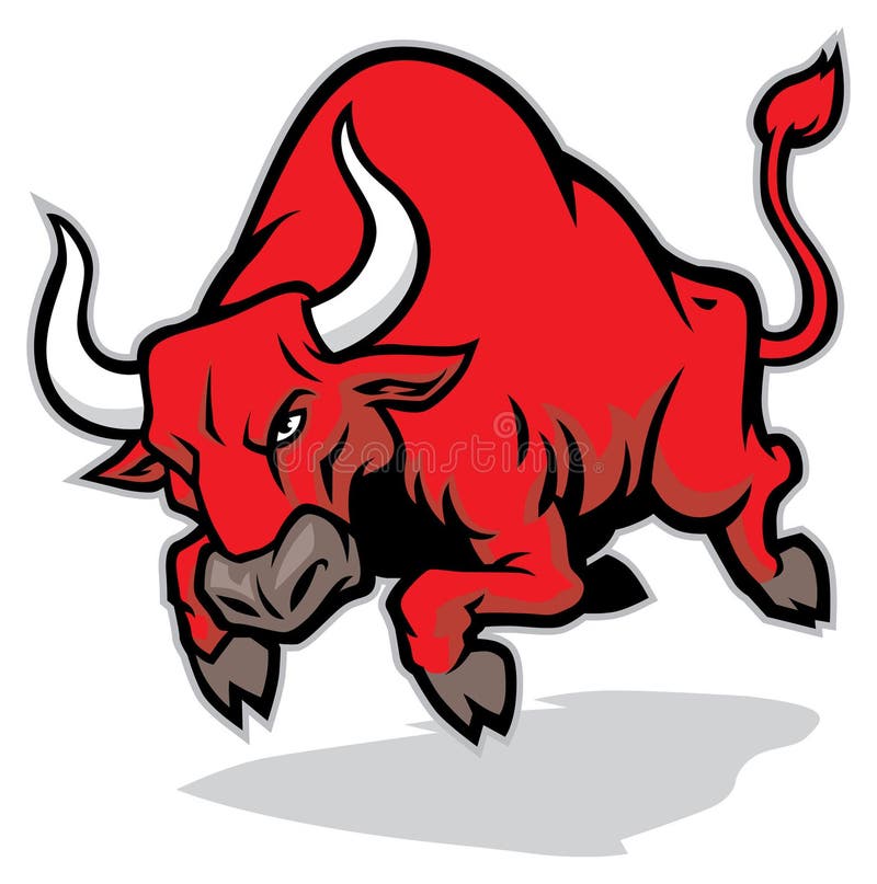 Angry bull attack stock vector. Illustration of bull - 35934278