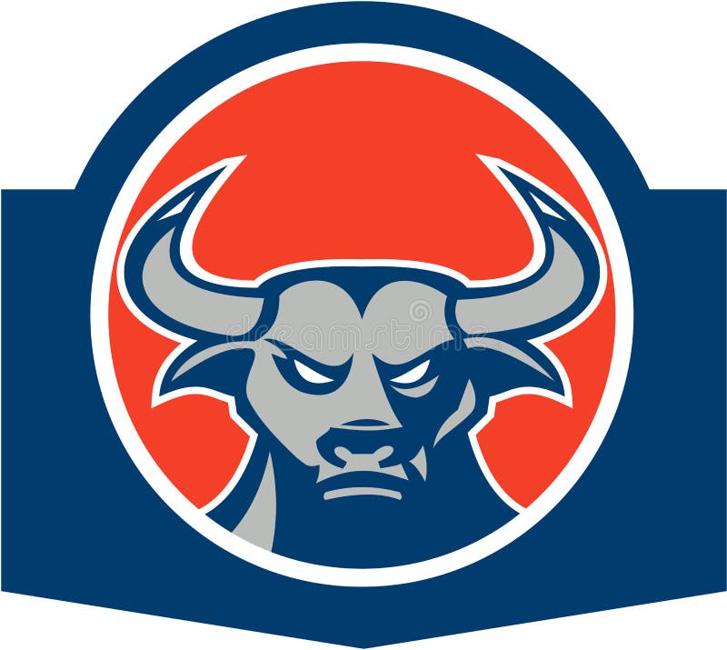 Raging red bull stock vector. Illustration of raging, bull - 4945778