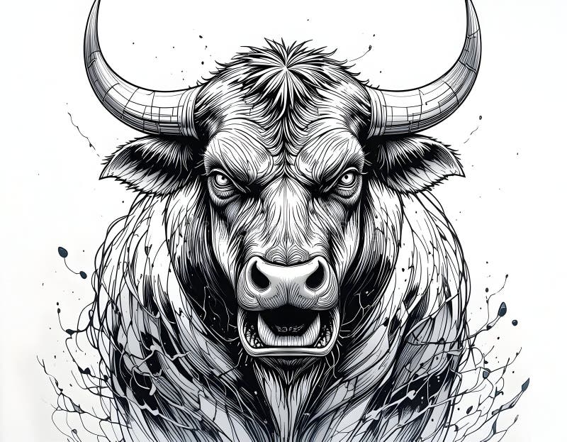 232 Bull Line Drawing Stock Photos - Free & Royalty-Free Stock Photos ...