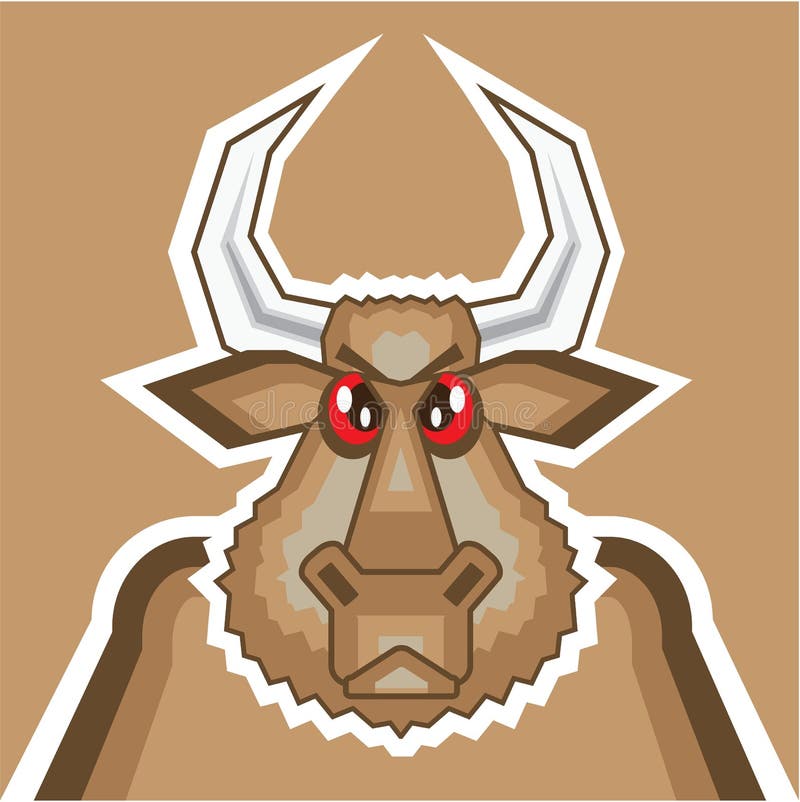 Angry Bull stock vector. Illustration of attack, power - 49276924