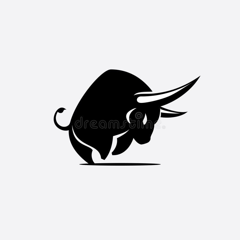 Funny Blue Bulls Logos Clipart