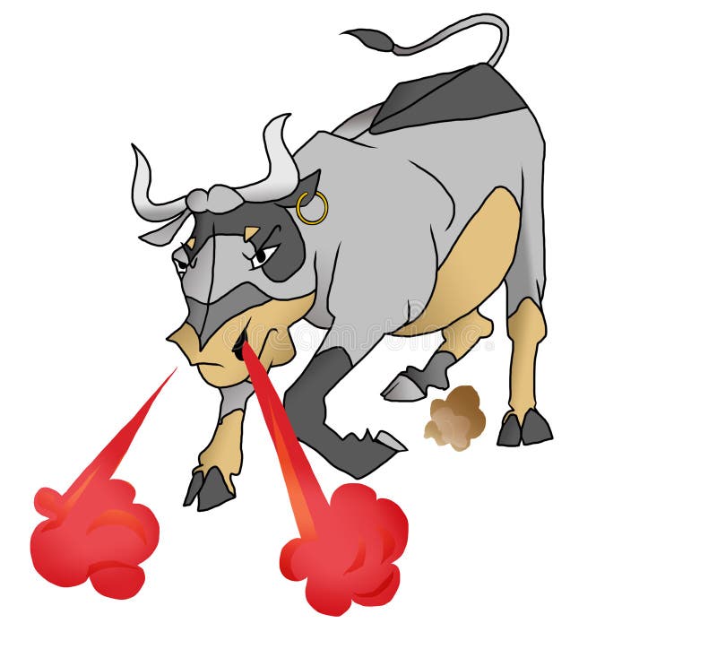 Angry bull stock vector. Illustration of animal, anger - 50904455