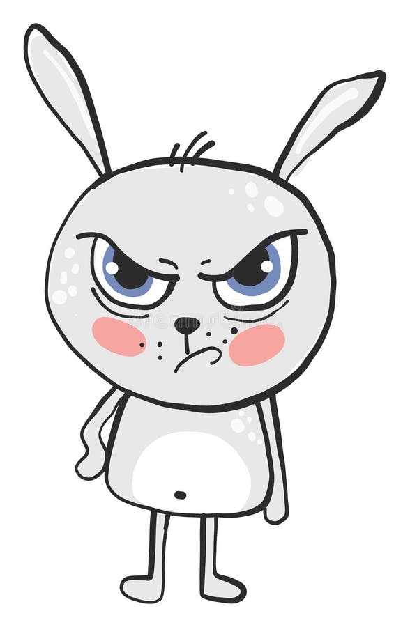 Grumpy Bunny Clipart