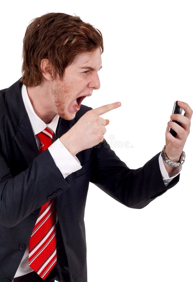 Man angry at phone stock photo. Image of upset, cell - 48826082