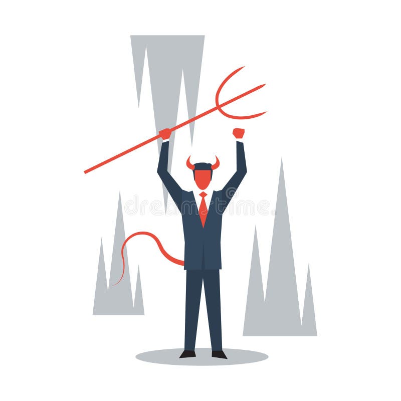 Angry business man stock vector. Illustration of power - 80436158