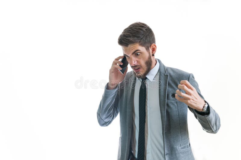Angry business man stock image. Image of suit, rage, serious - 44439399