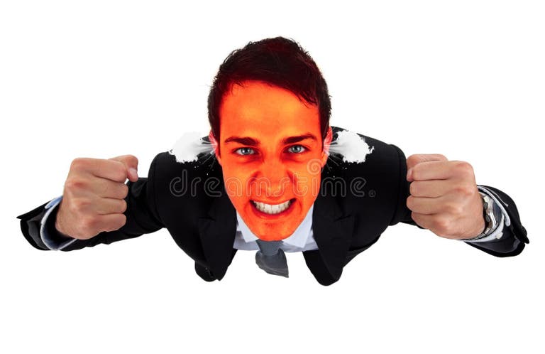 Angry Business Man with Red Exploding Face Stock Photo - Image of ...