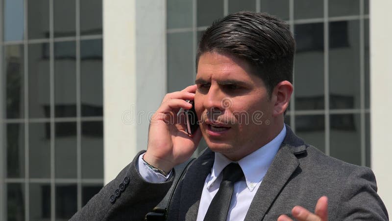 Angry Business Man Using Cell Phone Stock Footage - Video of gadget ...