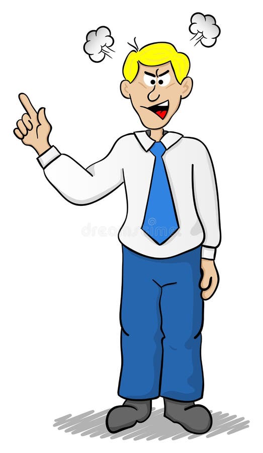 Angry business man stock vector. Illustration of character - 35110212