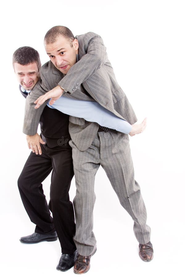 Two businessmen fighting stock image. Image of sword - 21721875