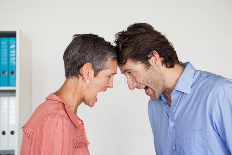 Angry Business People Shouting at Each Other Stock Image - Image of ...