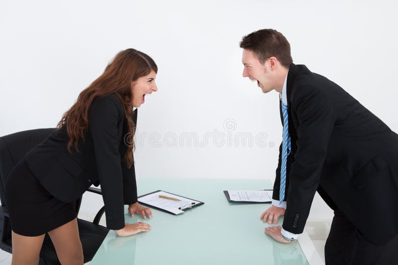 Angry Business People Shouting at Each Other Stock Photo - Image of ...