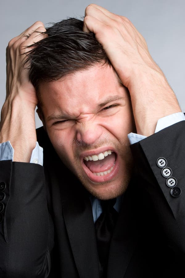 Horrified Businessman stock photo. Image of expression - 4611366