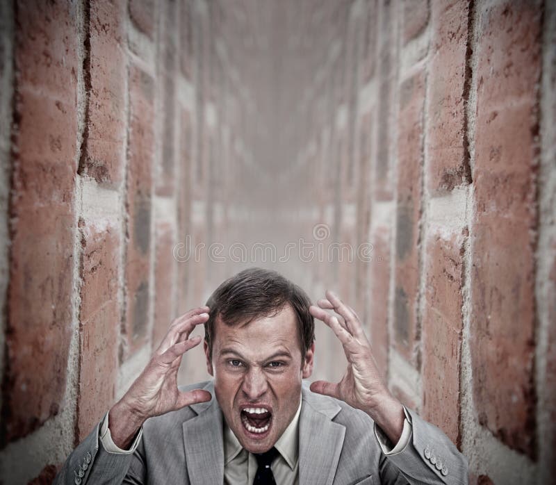 Angry Guard Reaches Forward Stock Image - Image of barring, person ...