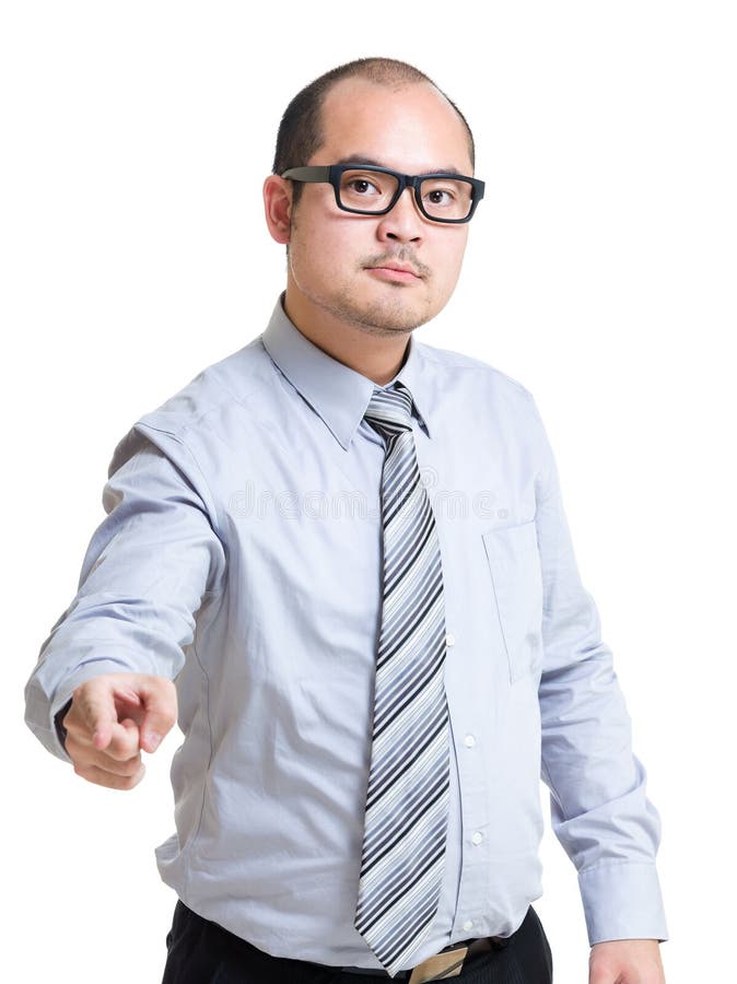 Angry Businessman Point To Front Stock Photo - Image of korean, furious ...