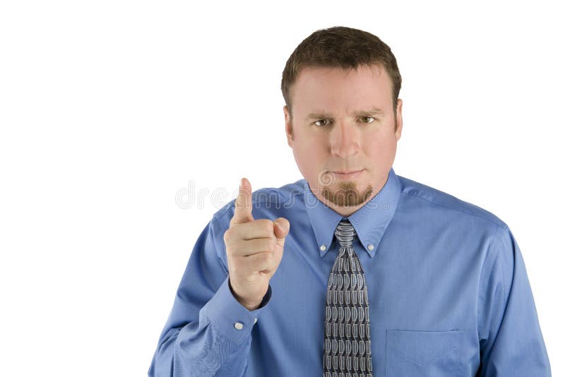 Angry Businessman Pointing Finger Stock Image - Image of boss, studio ...