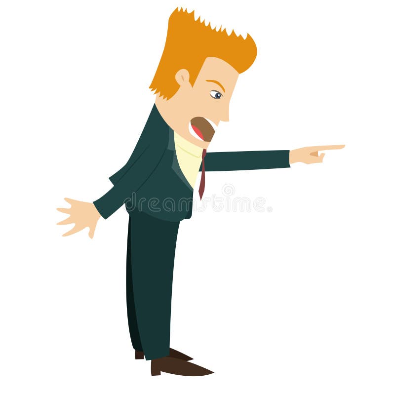 Screaming Angry Man Pointing Cartoon Stock Illustrations – 202 ...