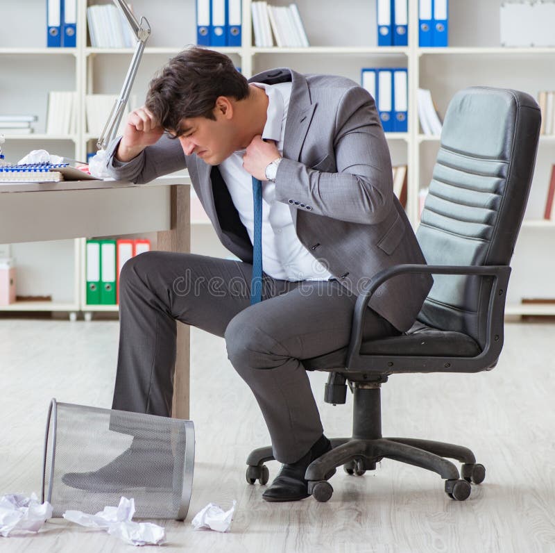 Angry Businessman Shocked Working in the Office Fired Sacked Stock ...