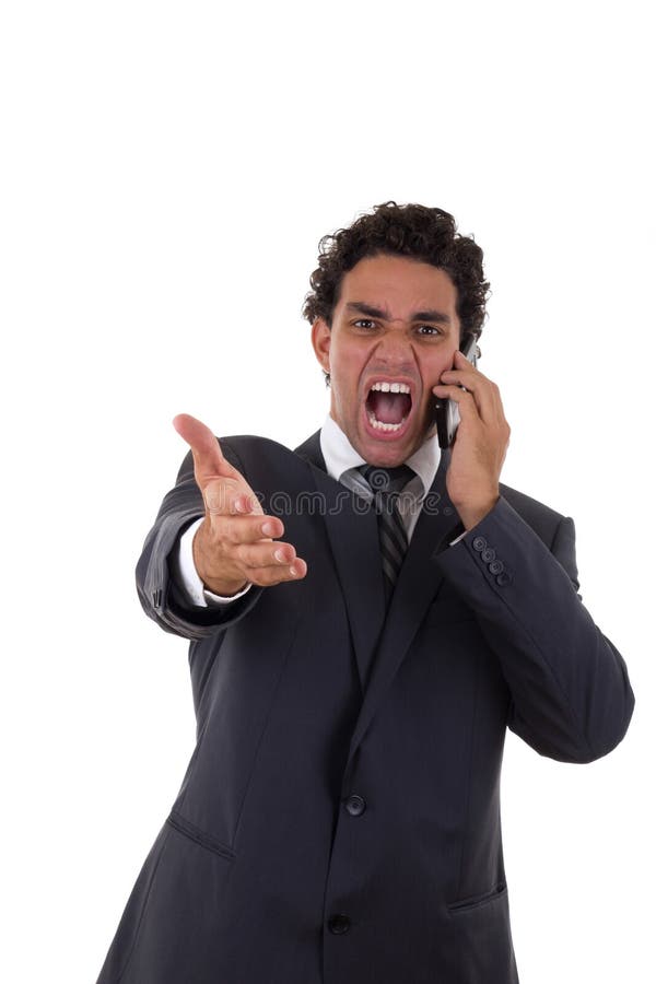 Angry businessman stock photo. Image of curly, accountability - 34571874
