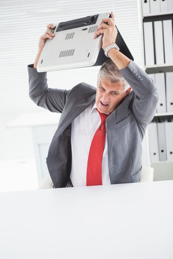 Businessman Throwing Briefcase and Newspaper Stock Photo - Image of ...