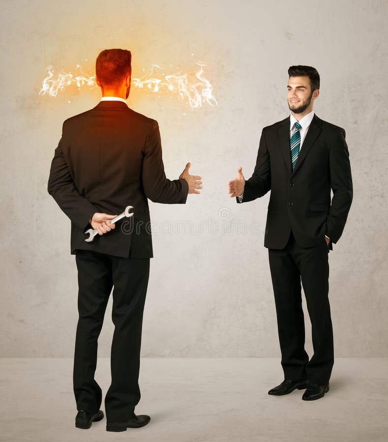 Angry Businessman with Weapon Stock Photo - Image of killer, flame ...