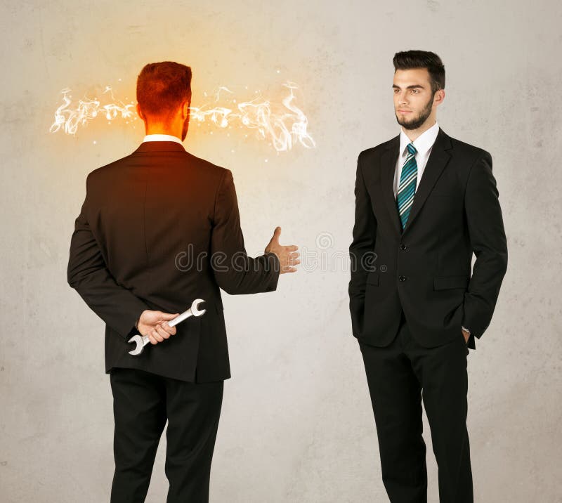 Angry Businessman with Weapon Stock Image - Image of evil, immoral ...