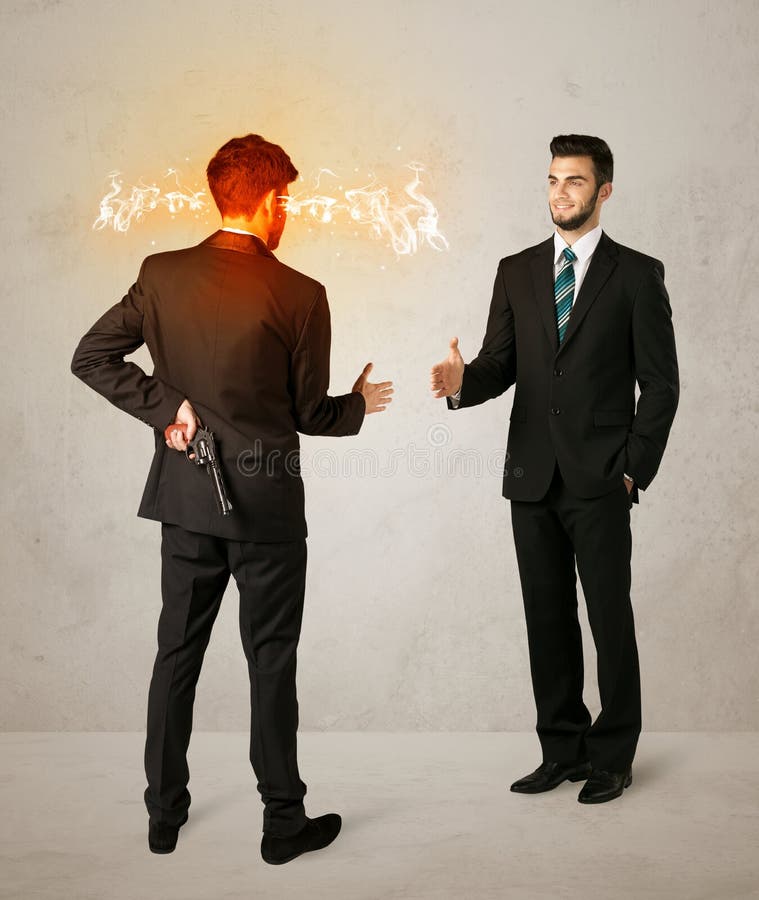 Angry Businessman with Weapon Stock Image - Image of people, hand: 65440605