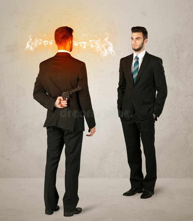Angry Businessman with Weapon Stock Image - Image of evil, immoral ...