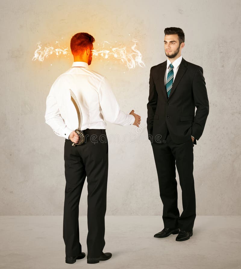Angry Businessman with Weapon Stock Image - Image of dark, agreement ...