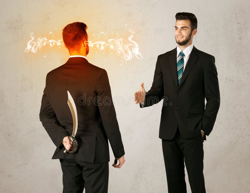 Angry Businessman with Weapon Stock Photo - Image of killer, flame ...