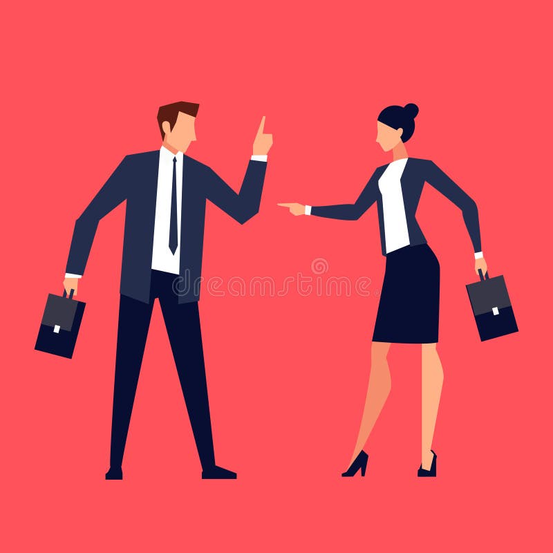 Angry Businessmen in a Flat Style. Stock Vector - Illustration of employee, manager: 118326921