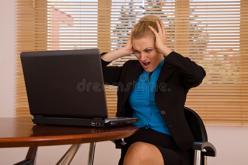 Angry businesswoman stock photo. Image of humor, friendly - 7856742