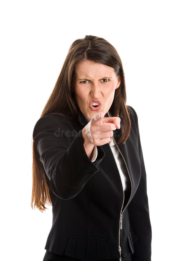 Annoyed Angry Woman Pointing Stock Image - Image of people, beautiful ...