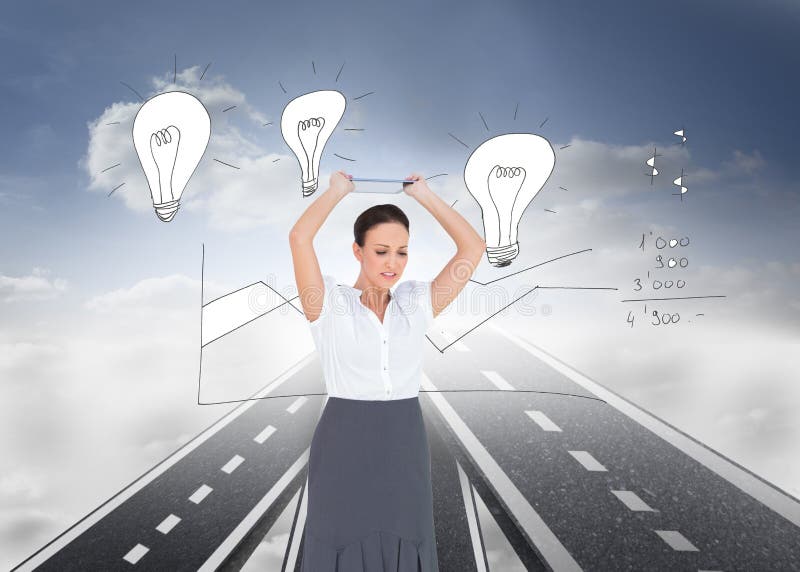 Angry Businesswoman Throwing Her Tablet Pc Stock Image - Image of ...