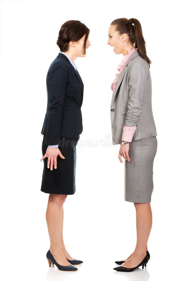 Angry Businesswomans Screaming at Each Other. Stock Image - Image of ...