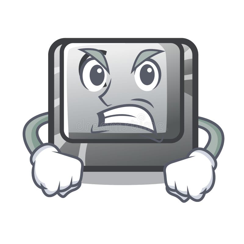 Angry Button Enter Isolated in the Cartoon Stock Vector - Illustration ...