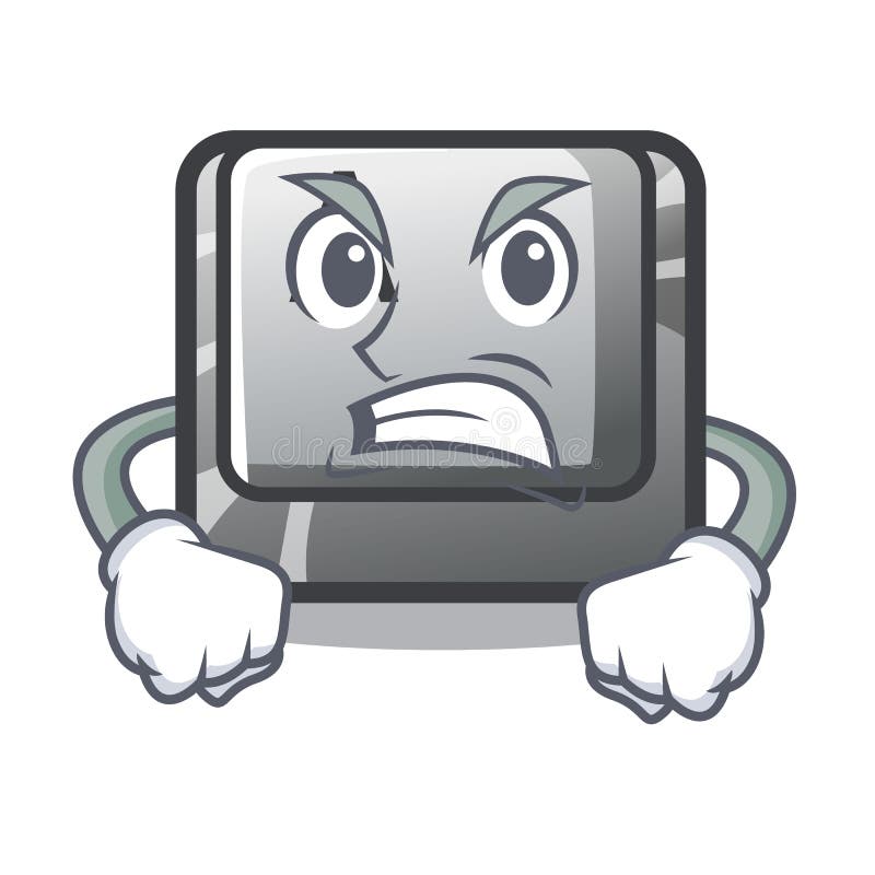 Angry Button a on a Character Komputer Stock Vector - Illustration of ...