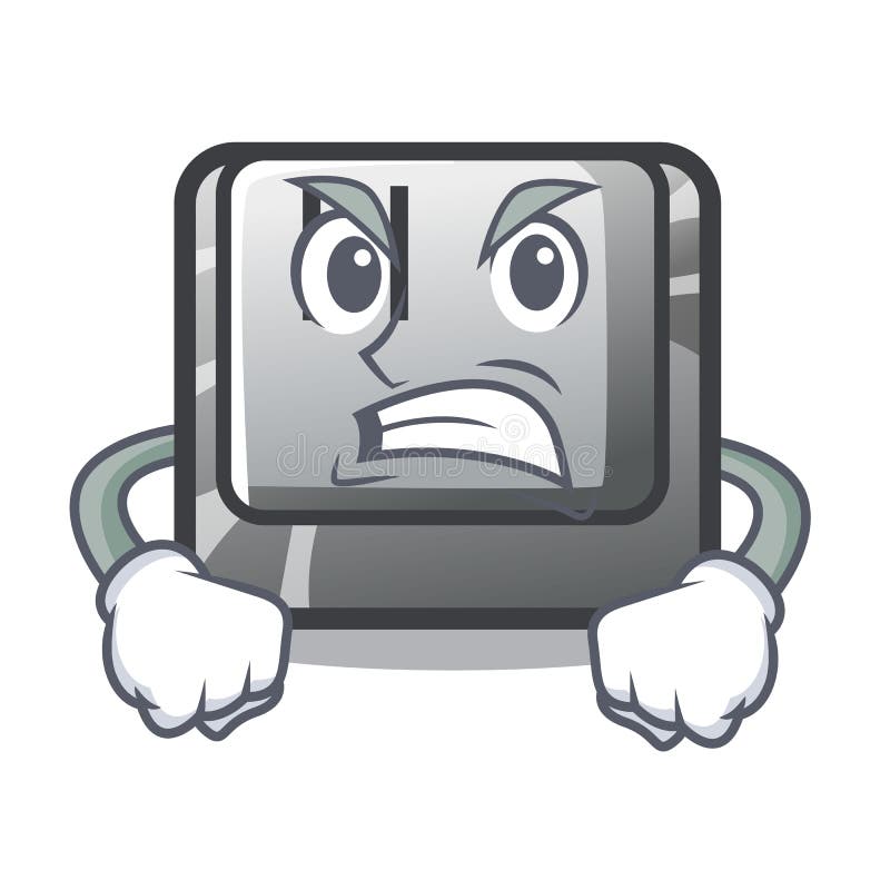 Angry Button H Isolated with the Mascot Stock Vector - Illustration of ...