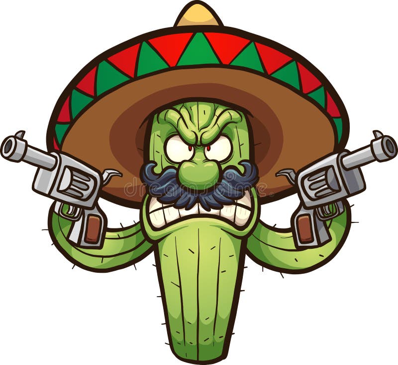 Angry cactus stock illustration. Illustration of graphic - 28911453