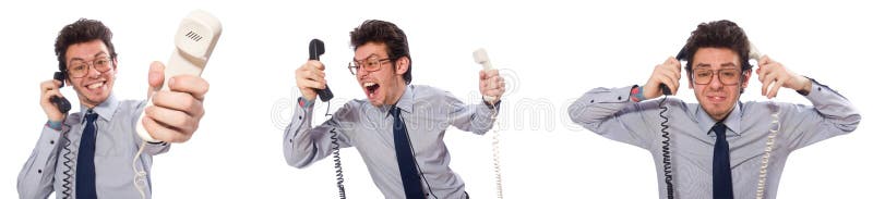 Angry Call Center Employee Yelling at Customer Stock Image - Image of ...