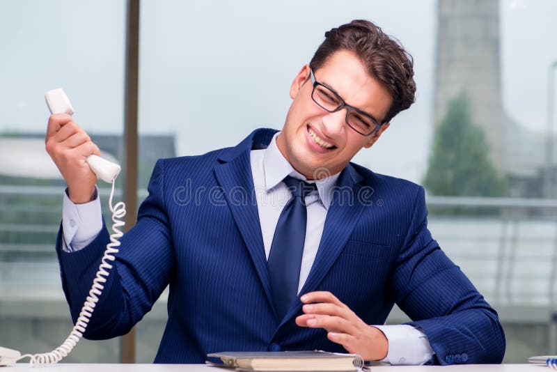 The Angry Call Center Employee Yelling at Customer Stock Photo - Image ...