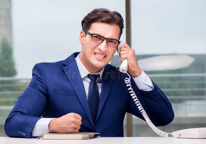 Angry Call Center Employee Yelling at Customer Stock Image - Image of ...