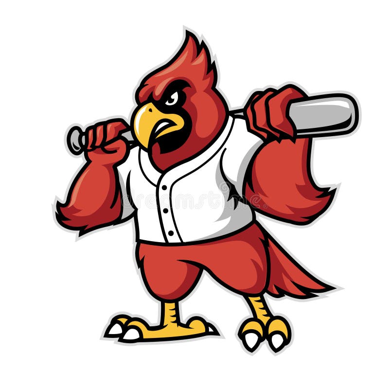 Angry Cardinal Baseball Team Mascot Stock Vector - Illustration of ...