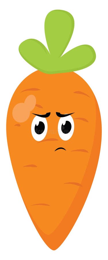 Angry Carrot Isolated. Evil Vegetable Stock Vector - Illustration of ...