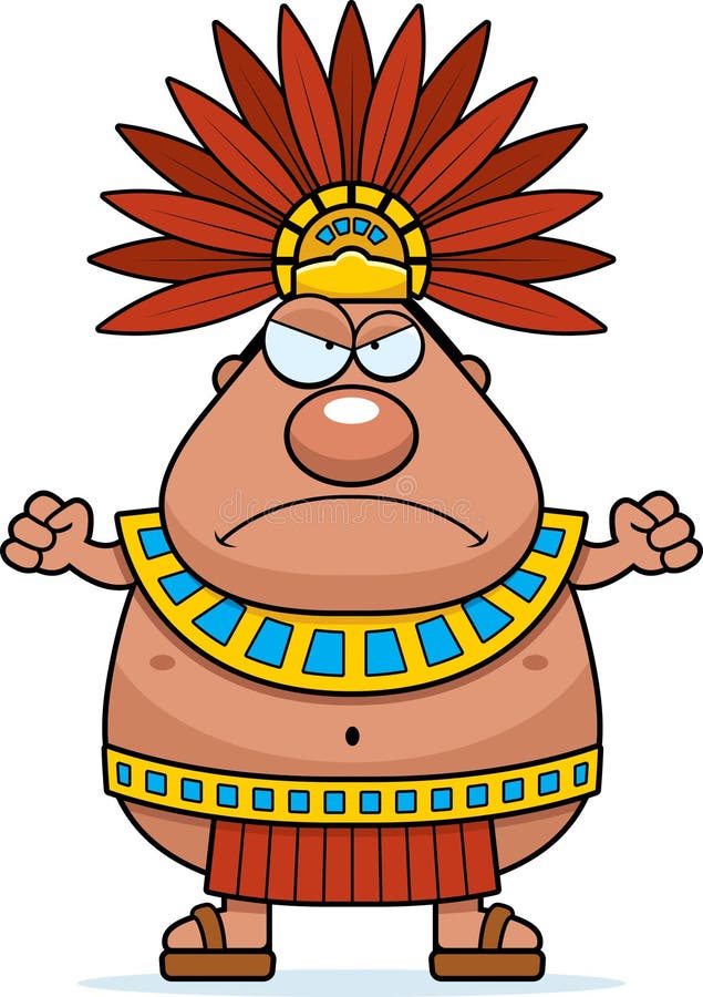 Cartoon Aztec King Sign stock vector. Illustration of incan - 51203395