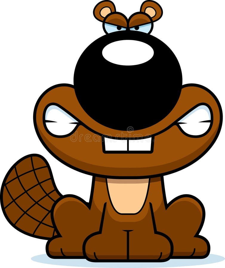 Beaver Angry stock vector. Illustration of grumpy, frown - 14177587