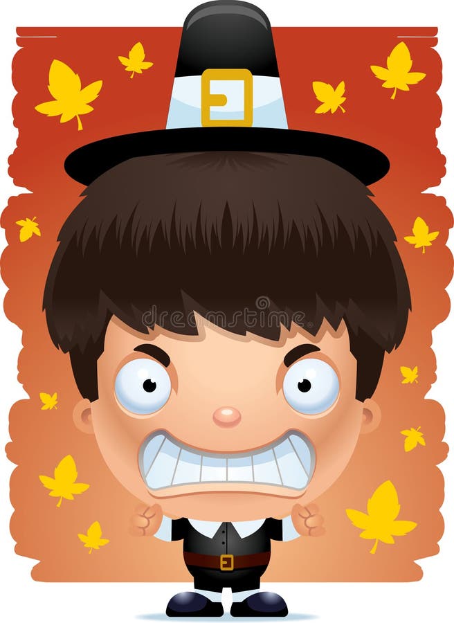 Pilgrim Angry stock vector. Illustration of frown, pilgrim - 15474383
