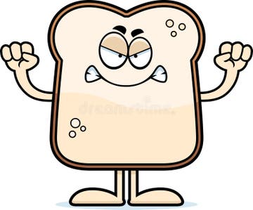 Angry Cartoon Bread stock vector. Illustration of angry - 47332871